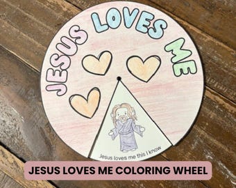 Jesus Loves Me Craft Printable - Etsy