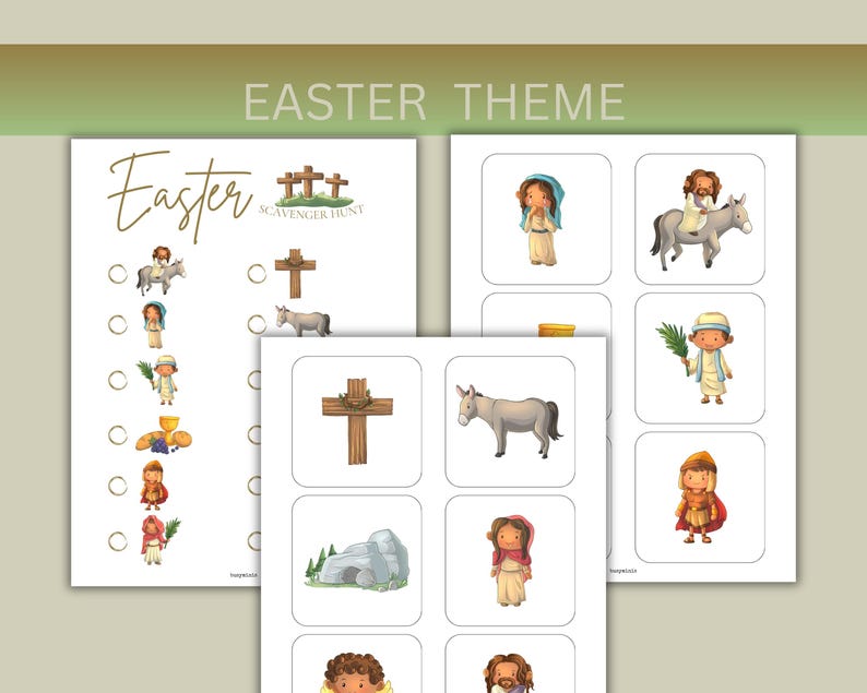 Easter Toddler Scavenger Hunt Printable, Preschool Christian Easter ...