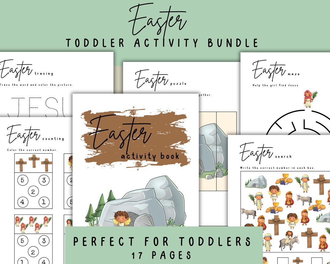 Toddler Easter Activity Bundle: Christian Preschool Worksheets (PDF ...