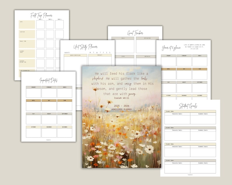 Christian Homeschool Planner Printable: Gospel-based Academic Schedule ...