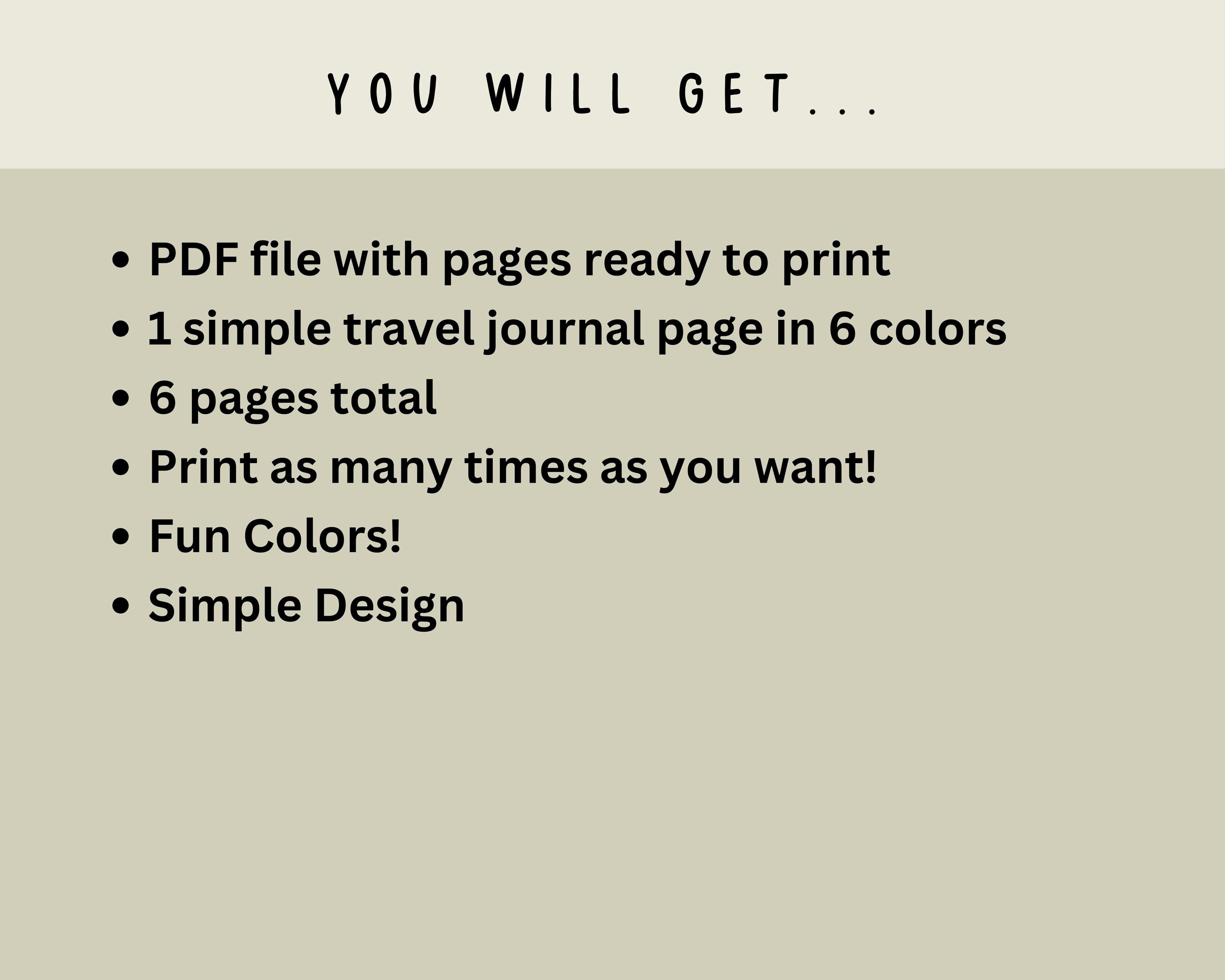 Kids Travel Journal Printable: Vacation Memory Book (PDF) - Etsy