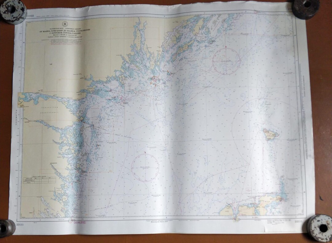 USSR Naval Map Navigation Vintage Map Soviet Military Map Navy - Etsy