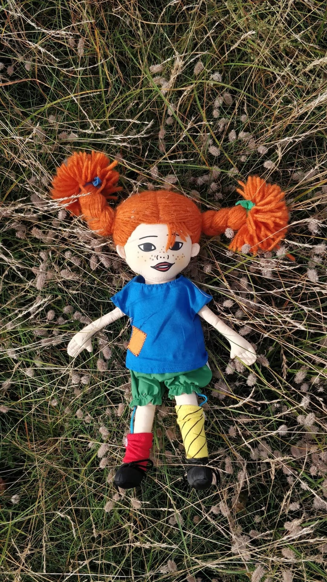 Pippi Longstocking Doll Ragdoll Vintage Toy Gift for Girl Funny Doll ...
