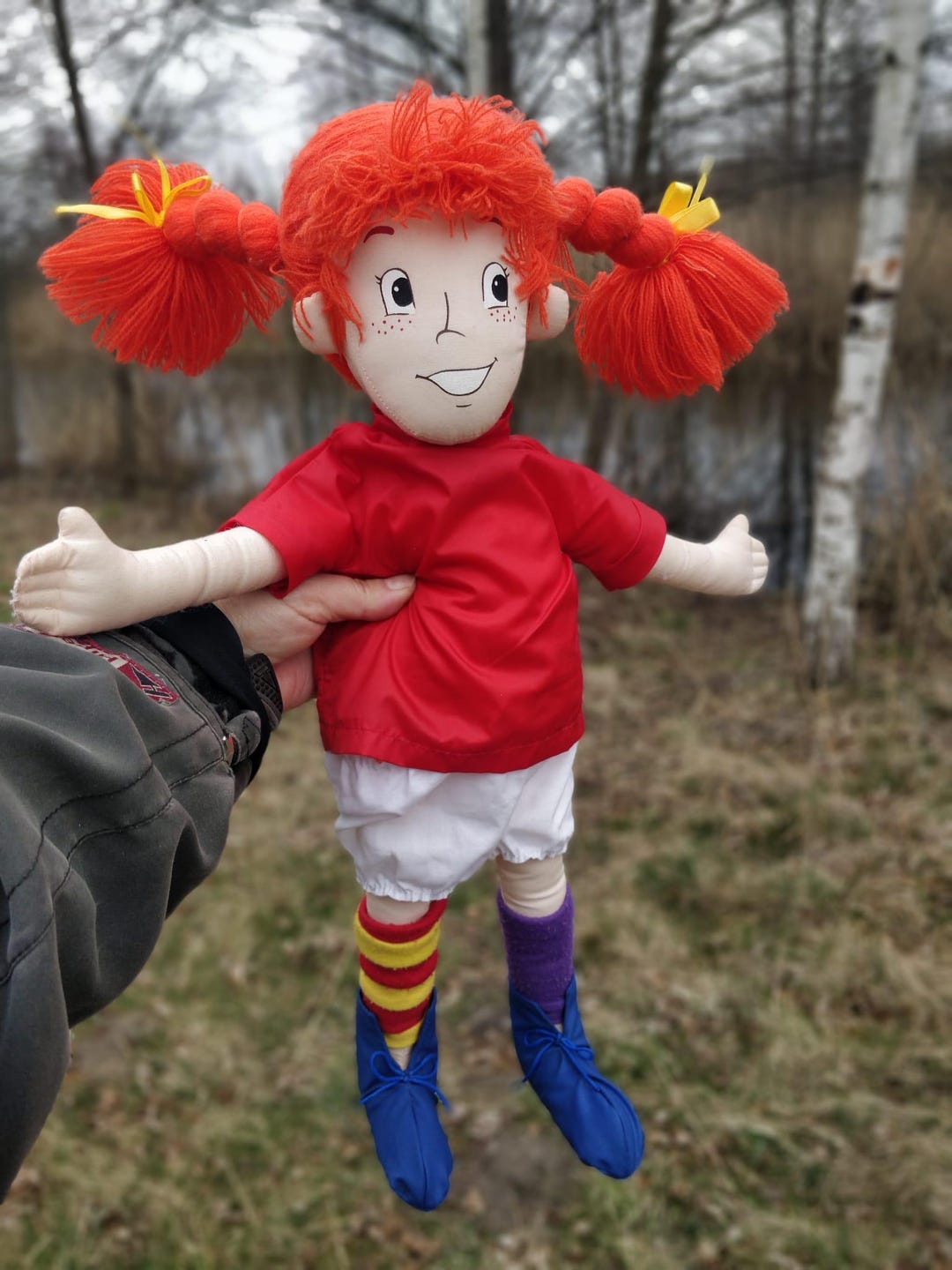 Pippi Longstocking Doll Vintage Ragdoll Fairytale Character Lindgren ...