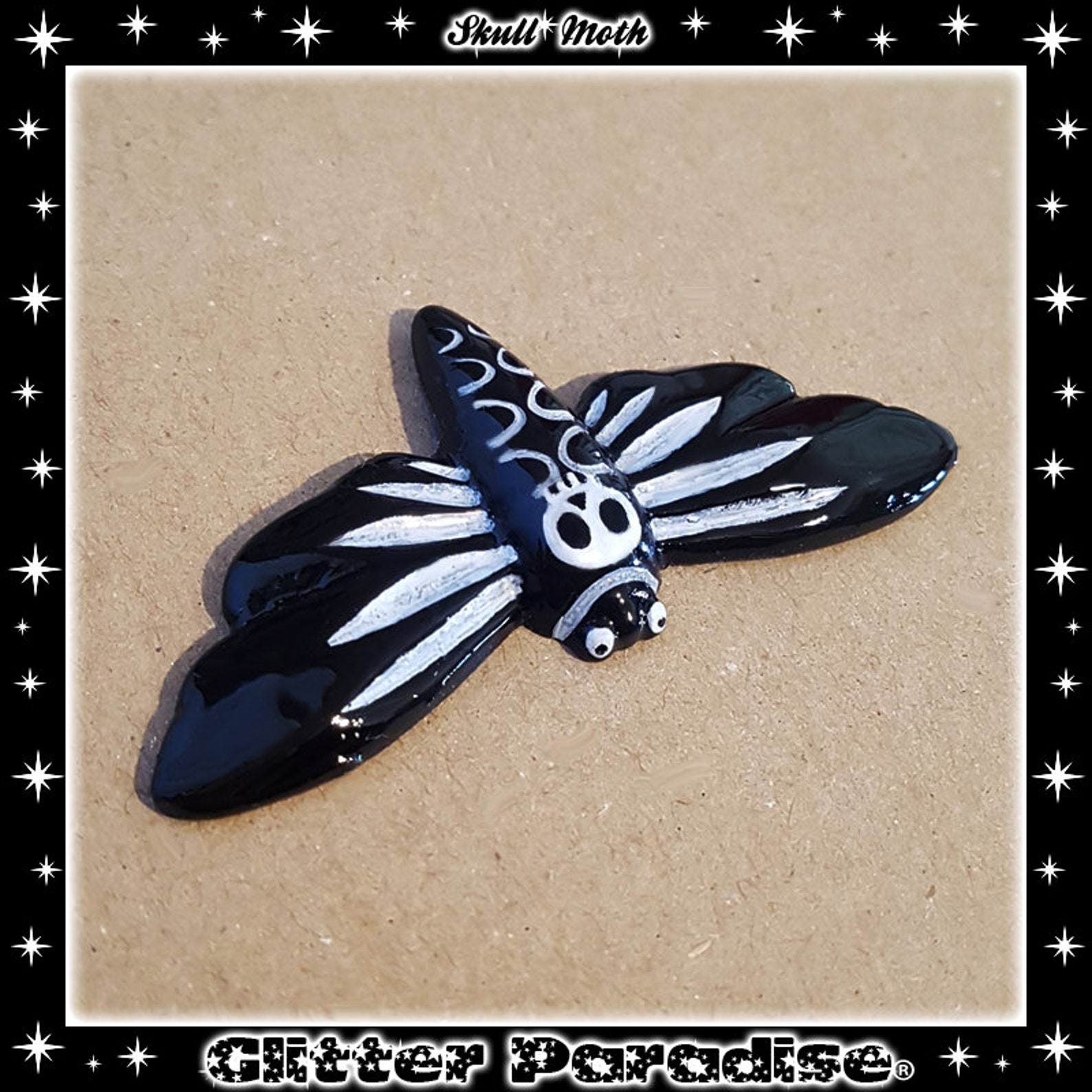 Fakelite Moth Brooch Death Skull Moth Silence of the - Etsy