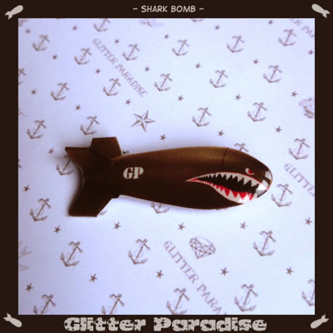 Shark Bomb Brooch Bomber Shark Teeth WWII Flying | Etsy