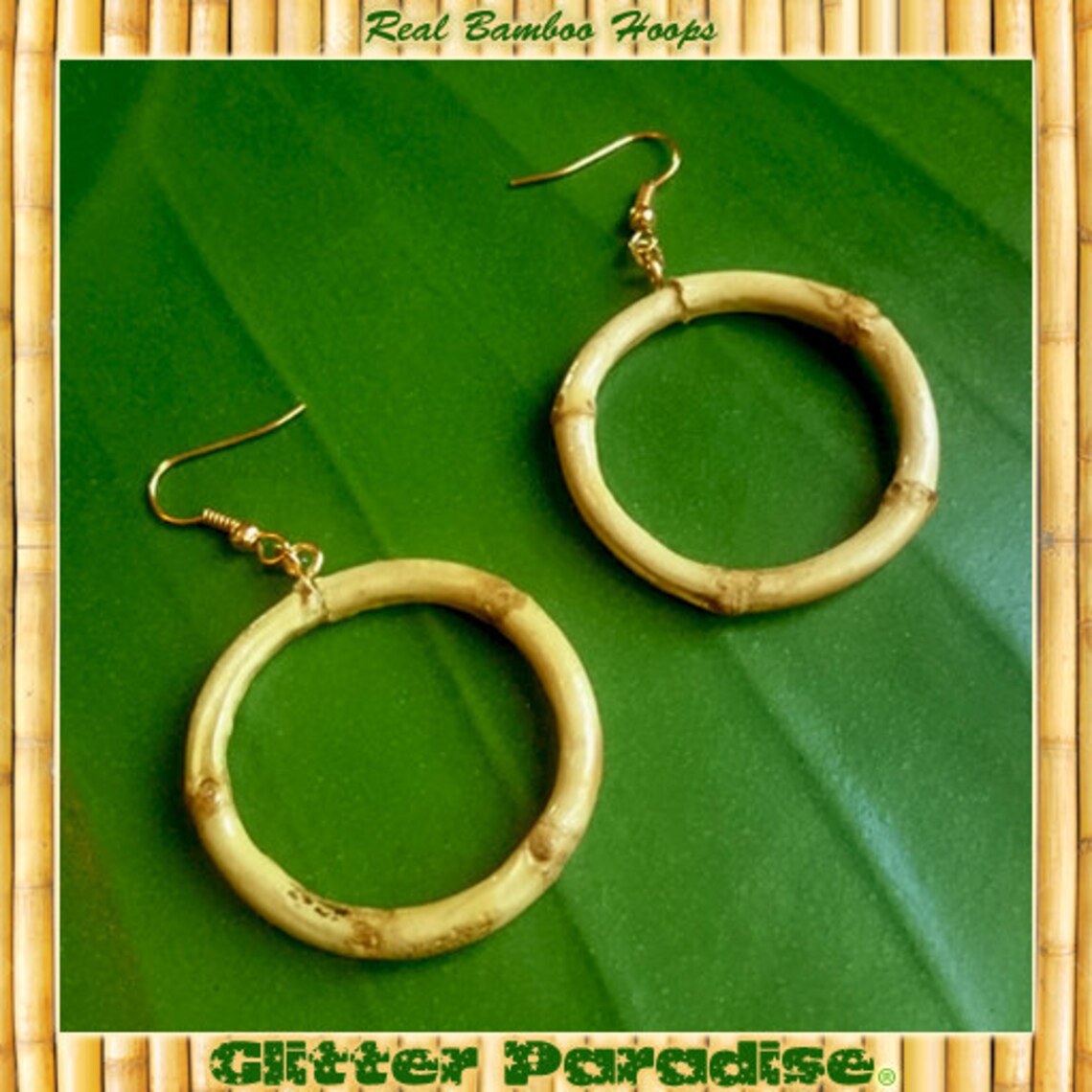 Natural Bamboo Hoops Earrings Bamboo Root Bamboo Hoops | Etsy