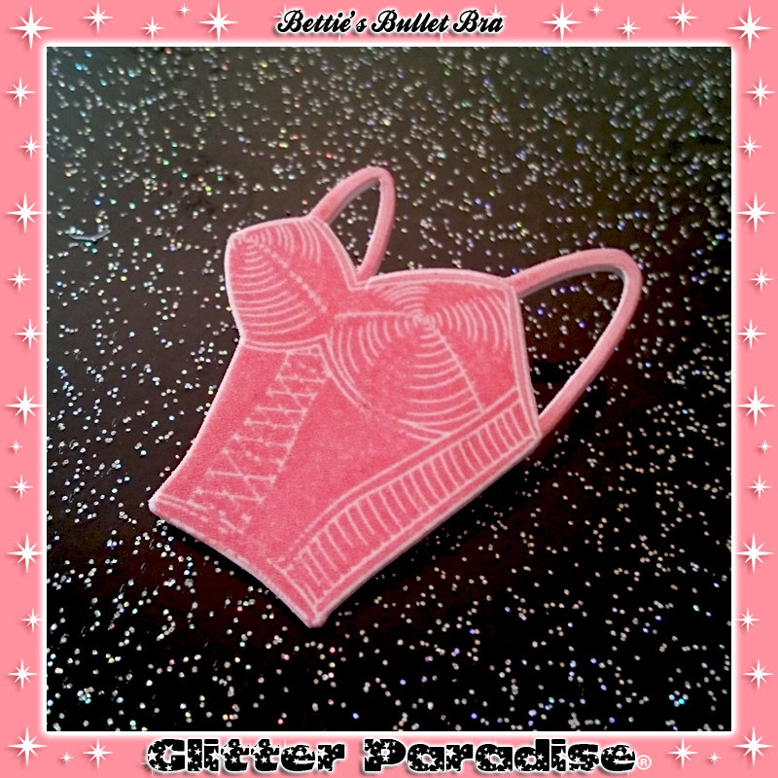 Bettie's Bullet Bra Pink - Brooch - Retro Lingerie - Vintage Lingerie ...