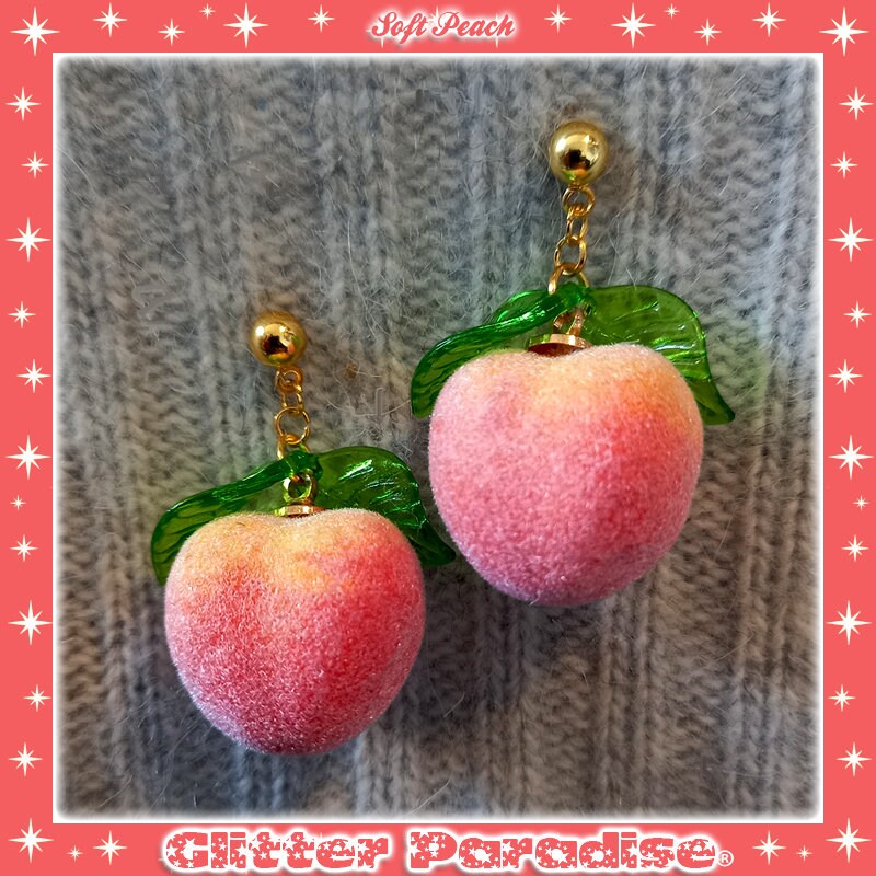 Peach Earrings - Etsy