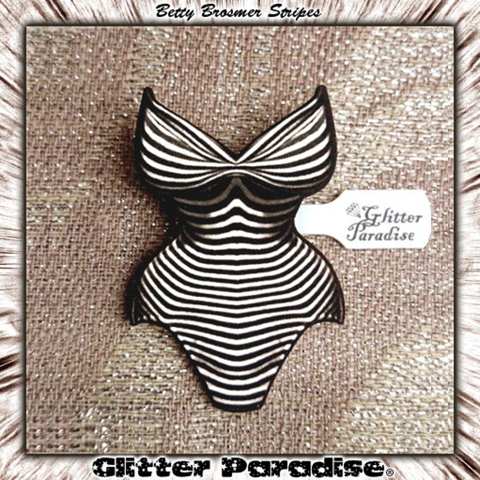 Betty Brosmer's Stripes - Brooch - Betty Brosmer - Pinup Swimsuit ...