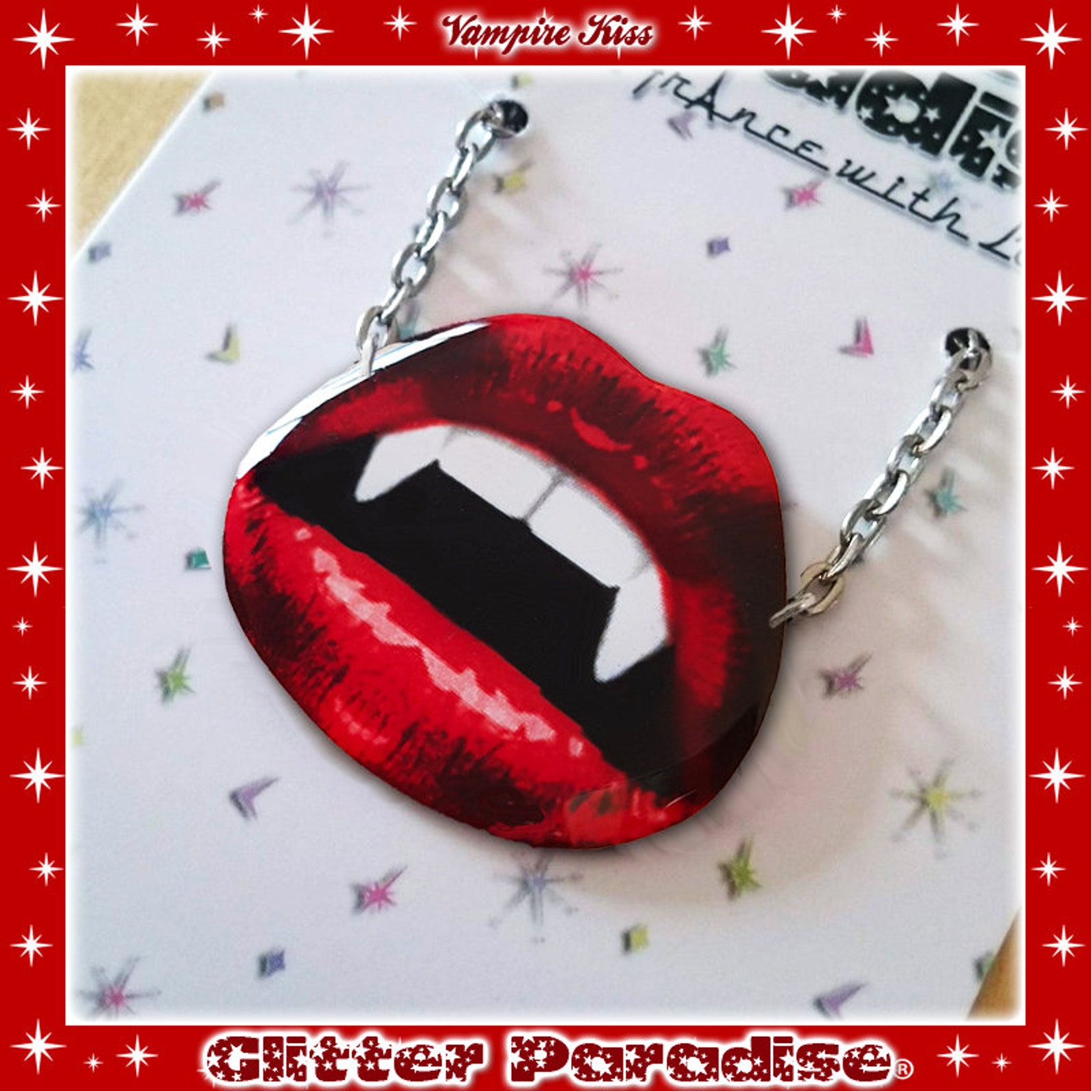 Vampire Kiss Brooch Vamp Gothic Dark Side Spooky - Etsy