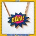 BAM KAPOW Necklace Cosplay Comic Super Hero Comics | Etsy