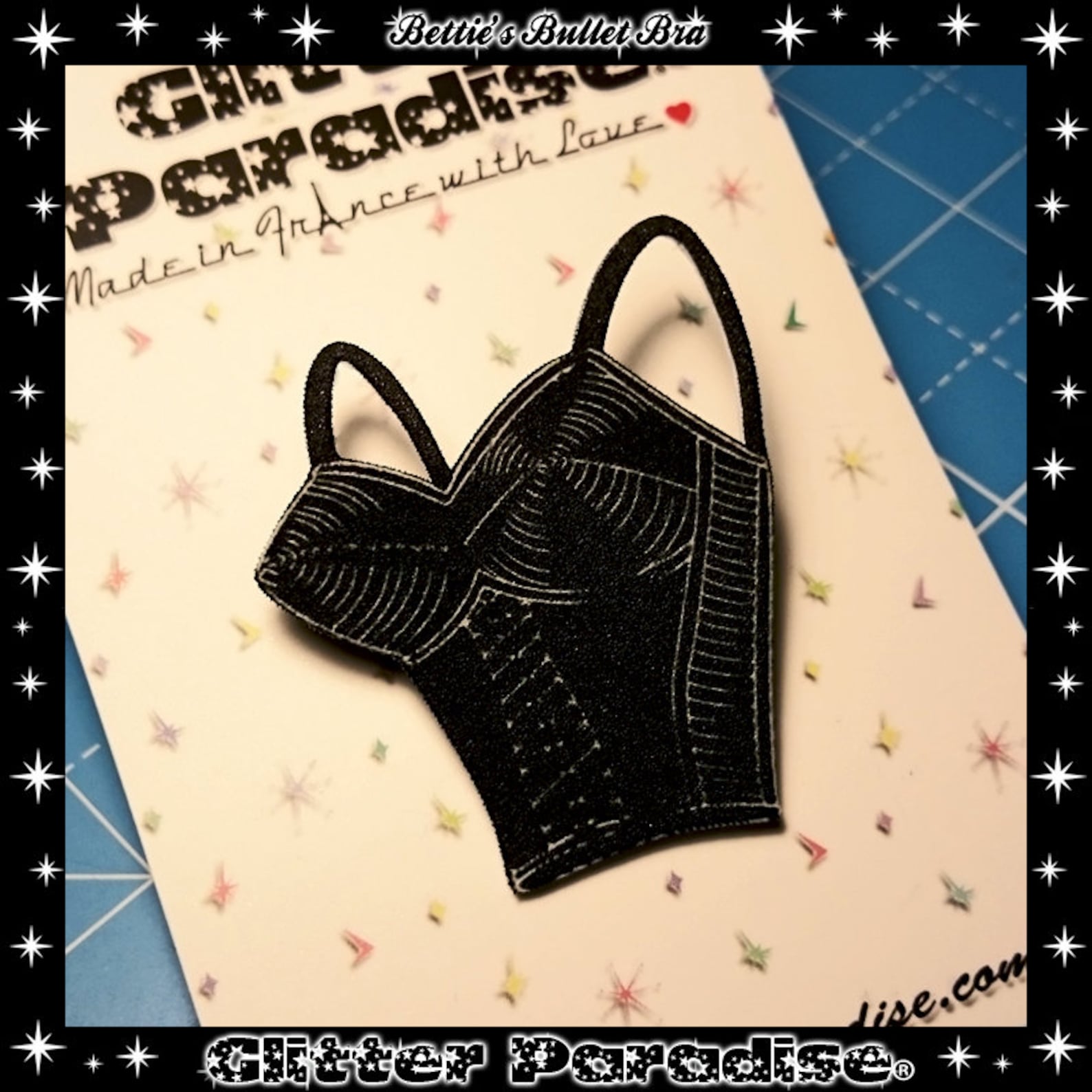 Bettie's Bullet Bra Black - Brooch - Retro Lingerie - Vintage Lingerie ...