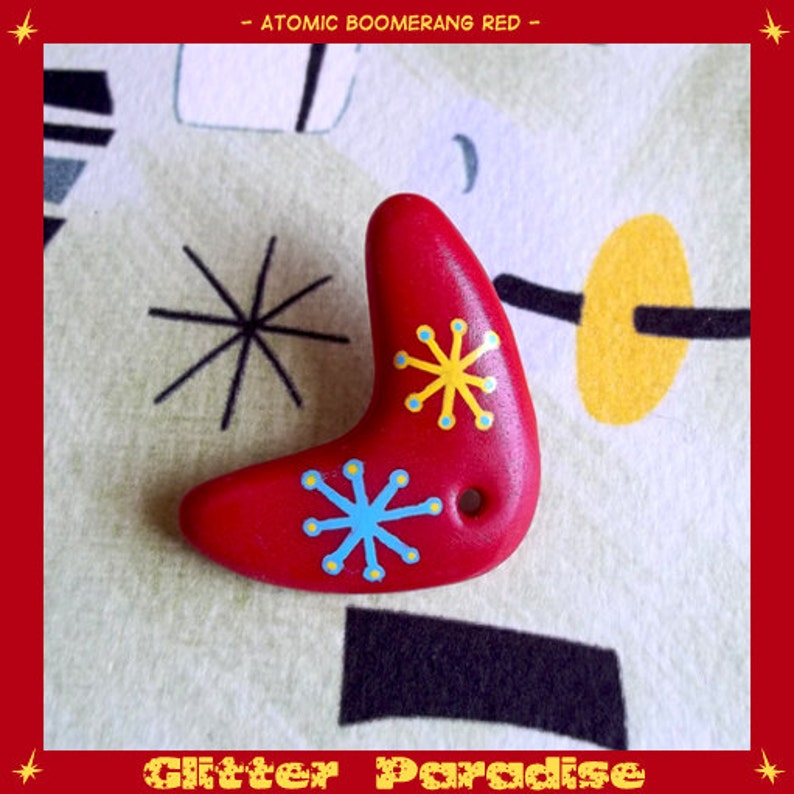 Atomic Boomerang Brooch Mid-century Modern 50s Vintage | Etsy