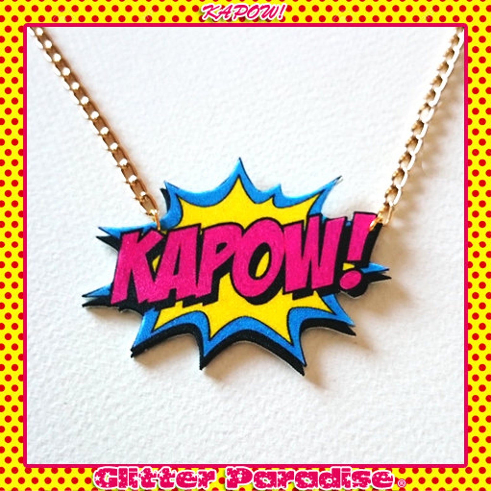 BAM! KAPOW! - Necklace - Cosplay - Comic - Super Hero - Comics - DC ...