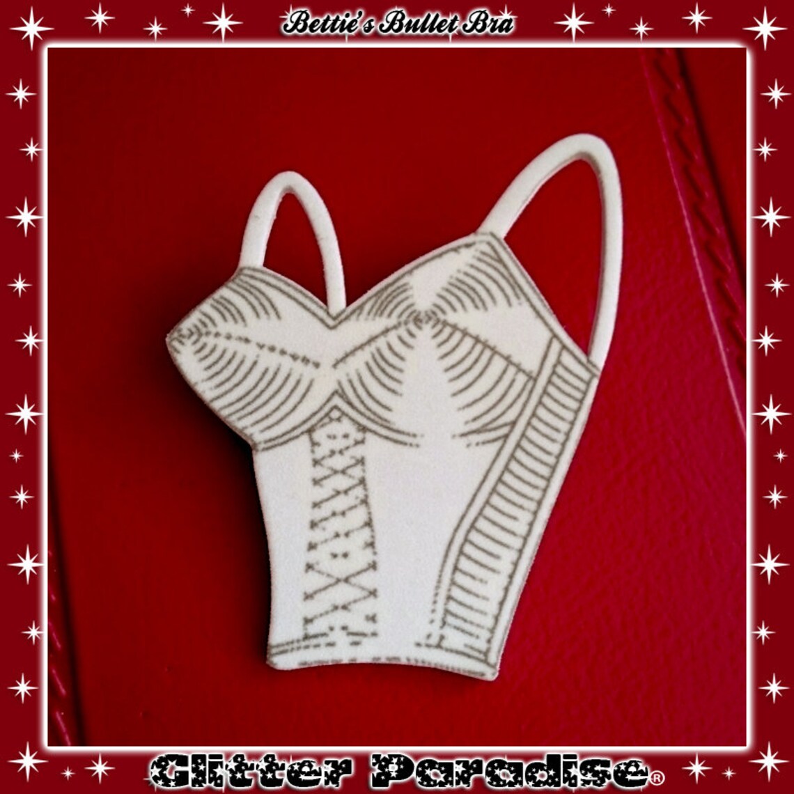 Bettie's Bullet Bra Black Brooch Retro Lingerie - Etsy UK