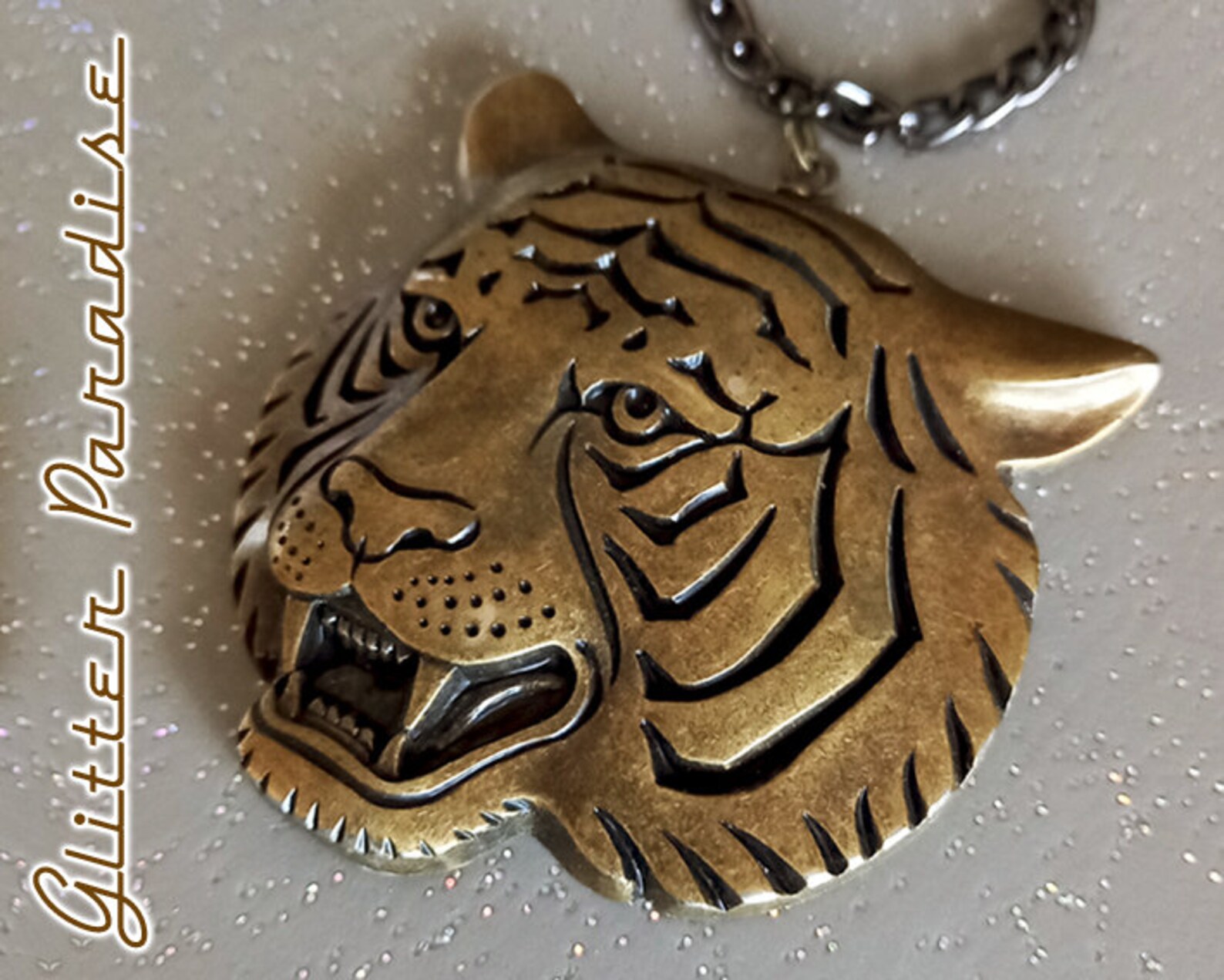 Carved Tiger Bronze Effect - Brooch - Tiger Brooch - Tiger King - Year ...