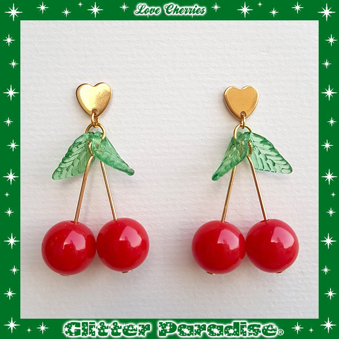 Love Cherries - Earrings - Cherry - Sweet Cherries - Pinup - Retro ...