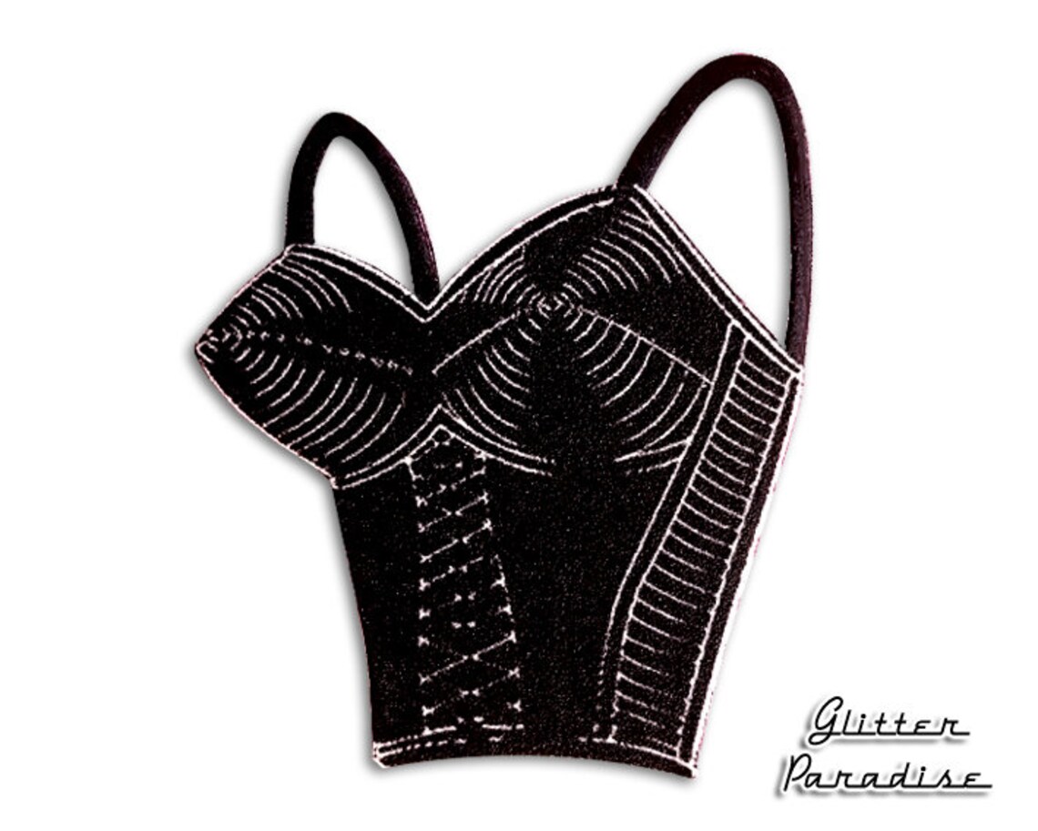 Bettie's Bullet Bra Black Brooch Retro Lingerie | Etsy UK