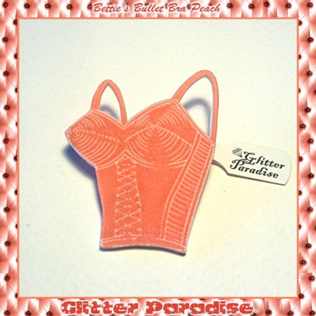 Bettie's Bullet Bra Pink Brooch Retro Lingerie - Etsy