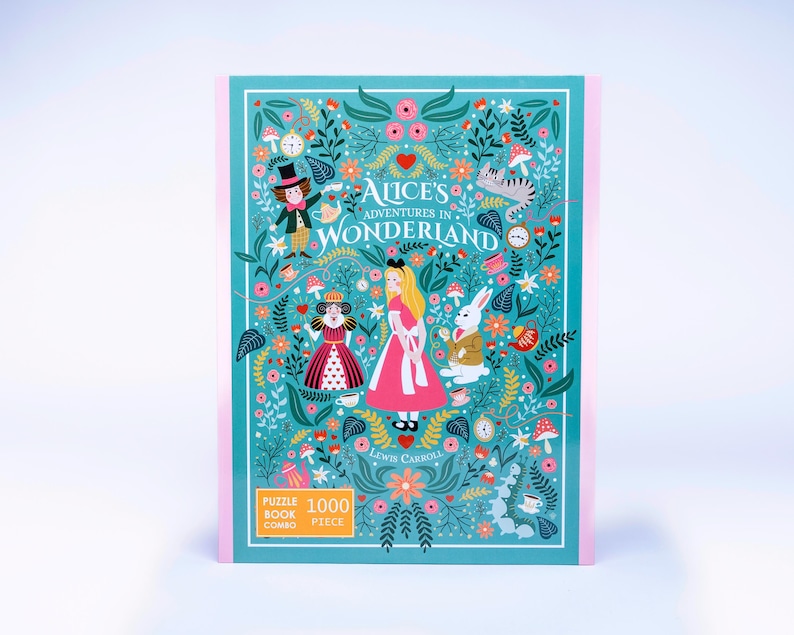 Alice in Wonderland 1000 Piece Jigsaw Puzzle Book Gift Set Storybook ...