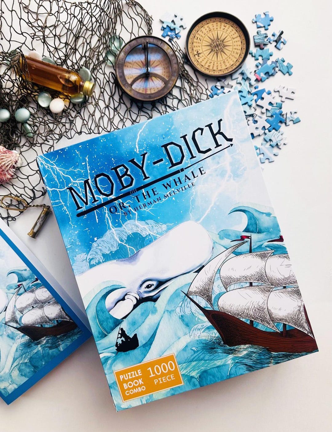 Moby Dick 1000 Piece Jigsaw Puzzle Book Set, Classic Literature Gift - Etsy