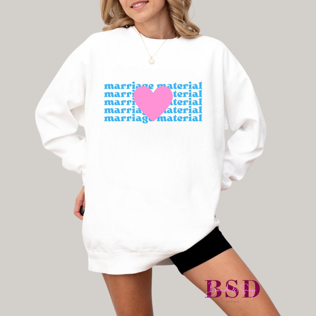 Marriage Material Sweatshirt, Bride + Groom Matching Sweatsuits ...