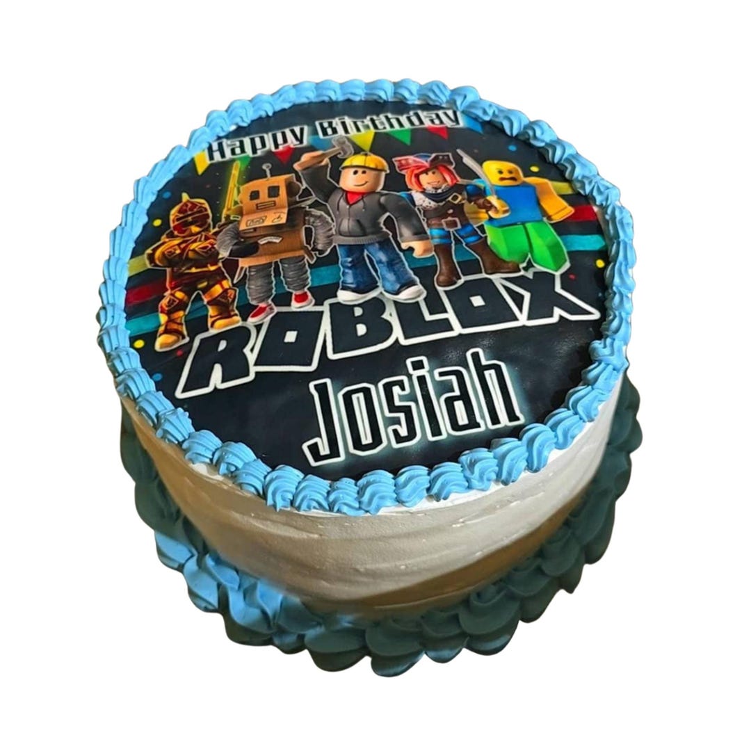 Personalized Roblox Edible Cake Topper, Pre-cut Birthday Party - Etsy ...