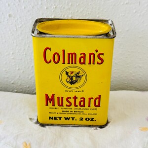 Vintage Colman's Mustard Metal Vintage Tin 2 Oz. - Etsy