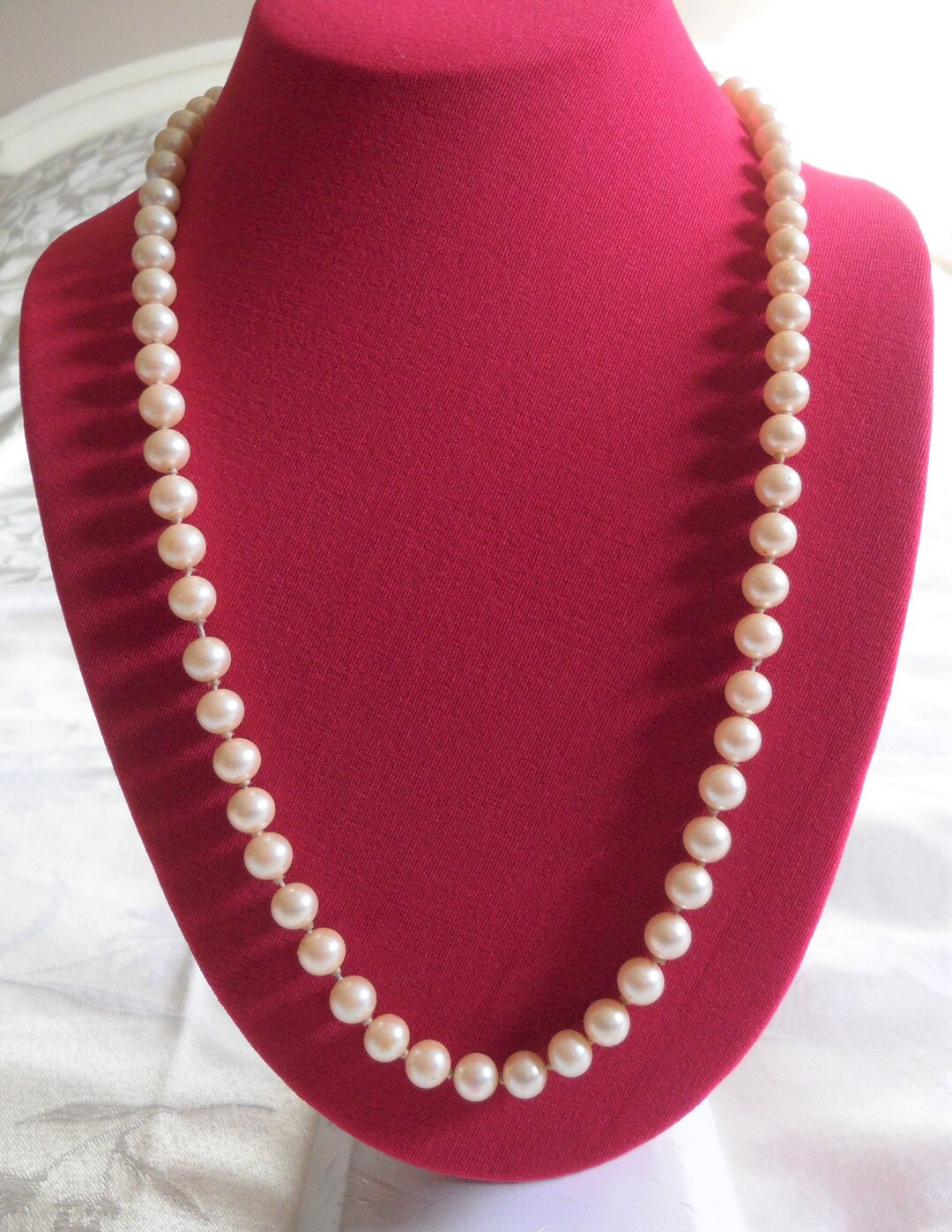 Signed Marvella Faux Pearls Vintage Necklace - Etsy