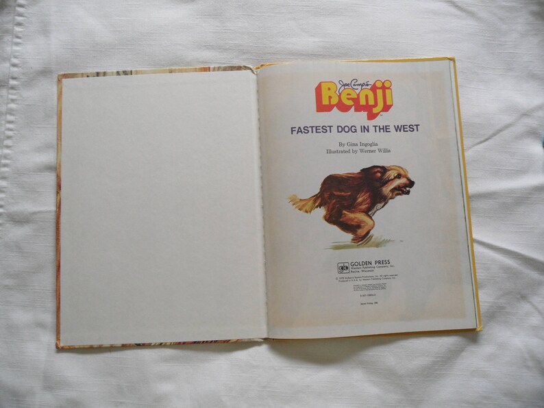 A Golden Book Benji Fastest Dog in the West 1978 - Etsy
