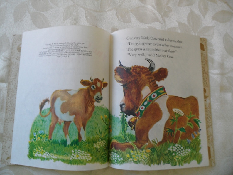 A Little Golden Book the Cow Went Over the Mountain 1963 | Etsy