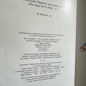 Going to Sleep on the Farm Hardcover First Edition Children's Book 1992 ...