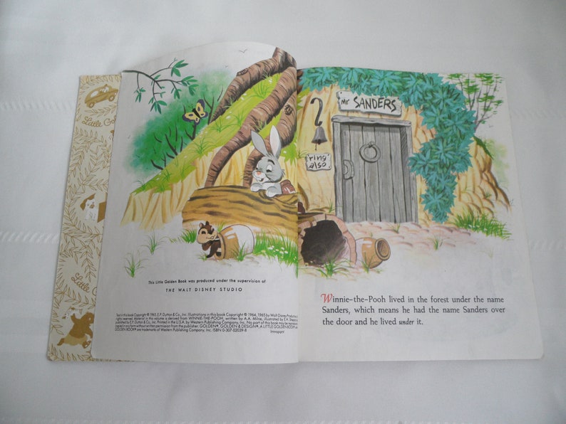 Walt Disney Winnie-the-pooh Meets Gopher Little Golden Book | Etsy