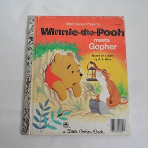 Walt Disney Winnie-the-pooh Meets Gopher, Little Golden Book Based on A ...