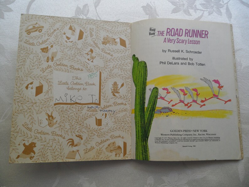 The Road Runner A Very Scary Lesson A Little Golden Book 1970s - Etsy