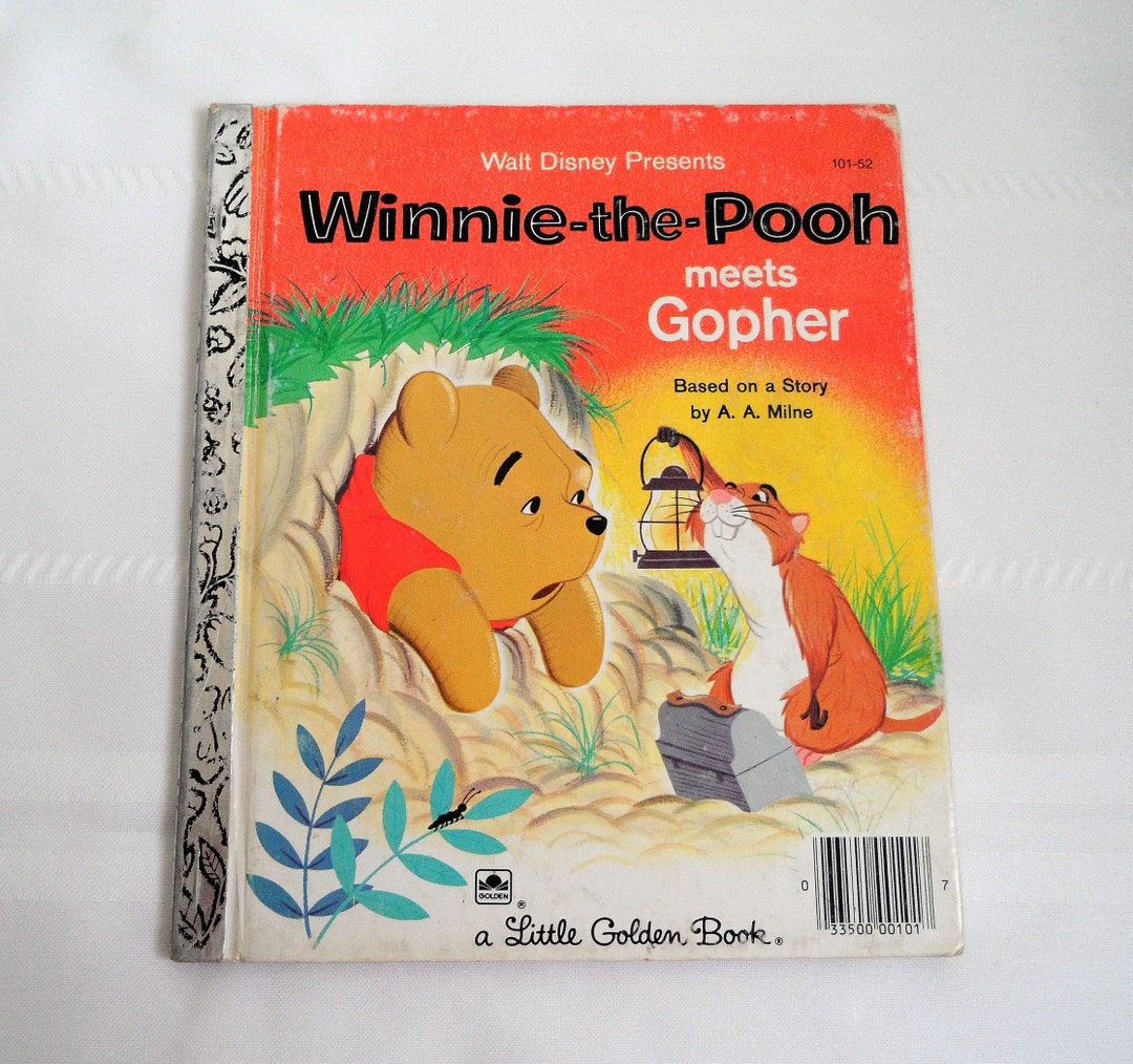 Walt Disney Winnie-the-pooh Meets Gopher, Little Golden Book Based on A ...