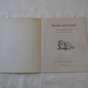 Hansel and Gretel Soft Cover Vintage Book - Etsy
