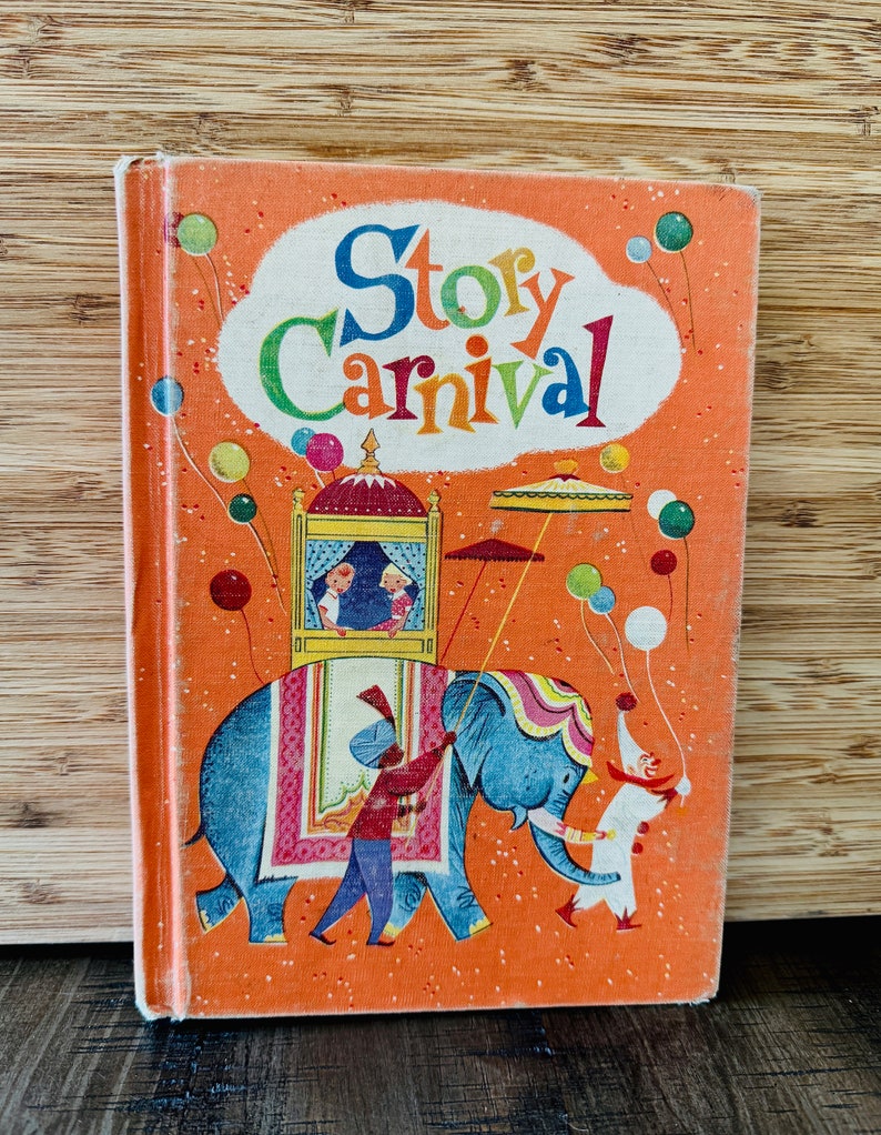 Midcentury Children's Textbook Story Carnival Hardcover Book With Art ...