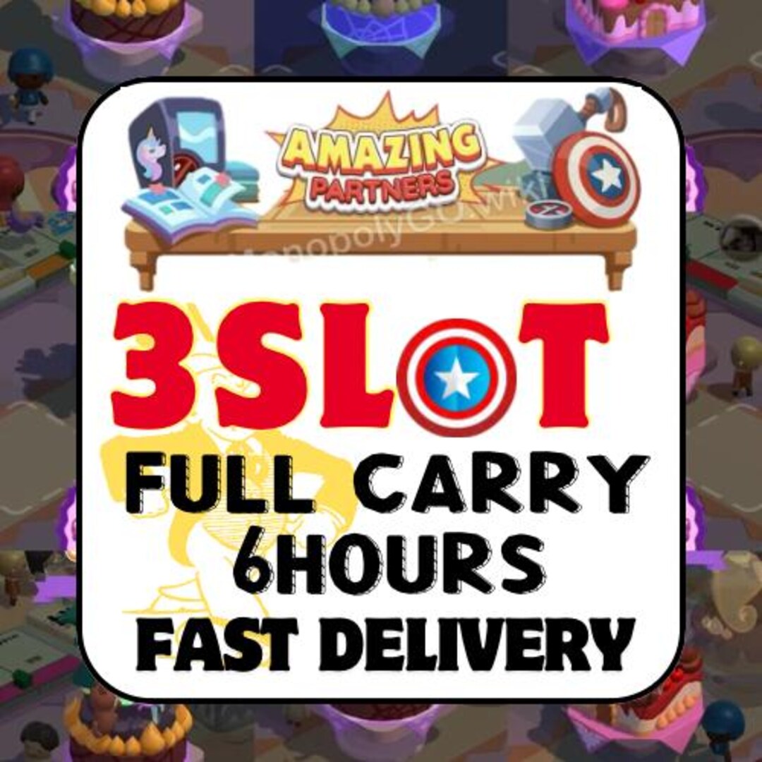 Monopoly Go Amazing Partners Event Full Carry 80K 3 Slot Fast Delivery ...