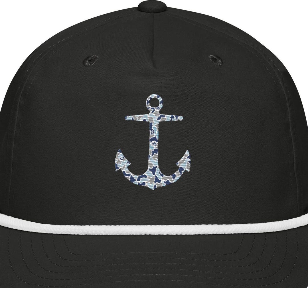 Custom Camo Anchor Hat: Fishing Rope Cap - Etsy