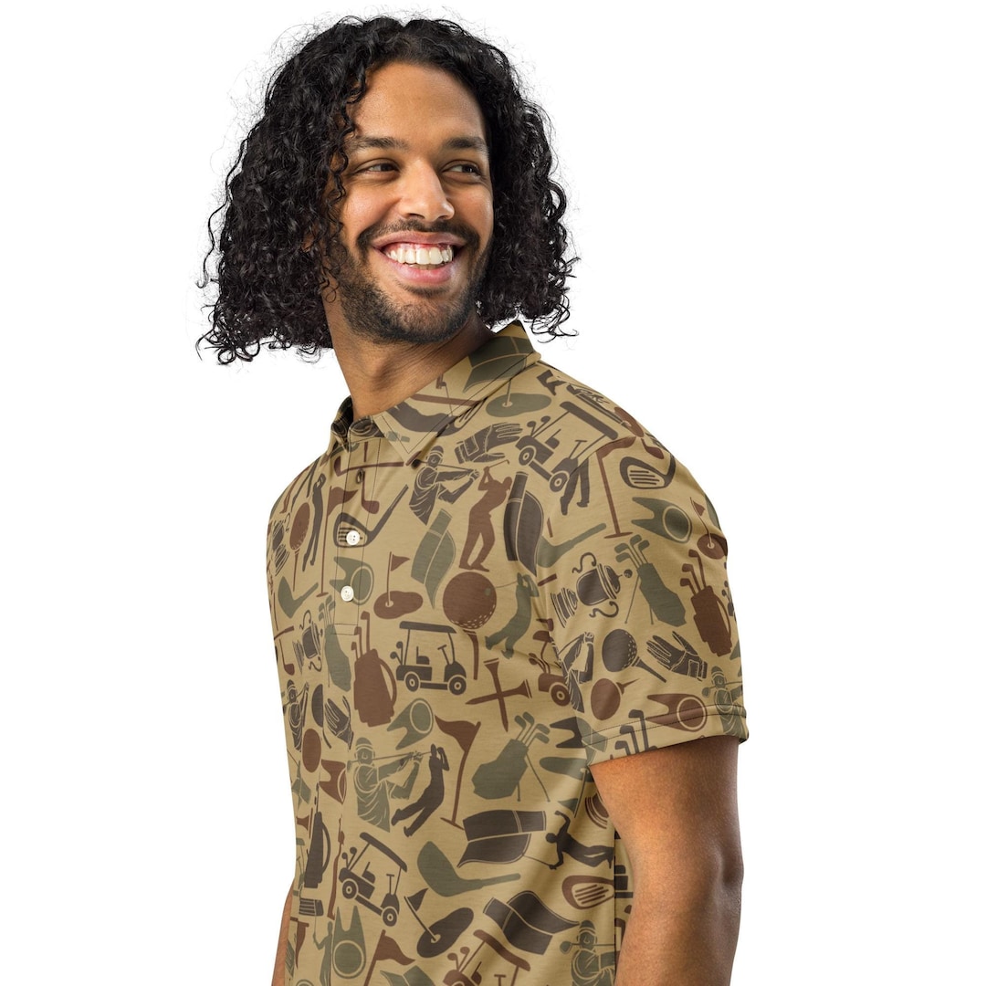 Custom Camo Golf Polo, Camo Golf Polo, Camouflage Golf Shirt, Camo ...