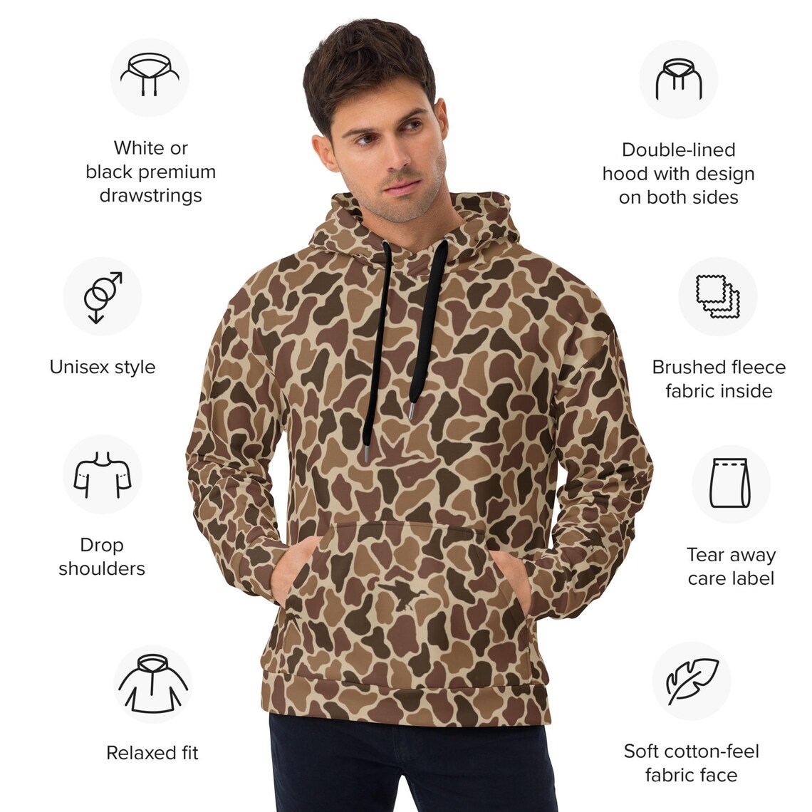 Duck Camo Hoodie, Custom Camo Hoodie,custom Duck Hunting Hoodie,camo ...