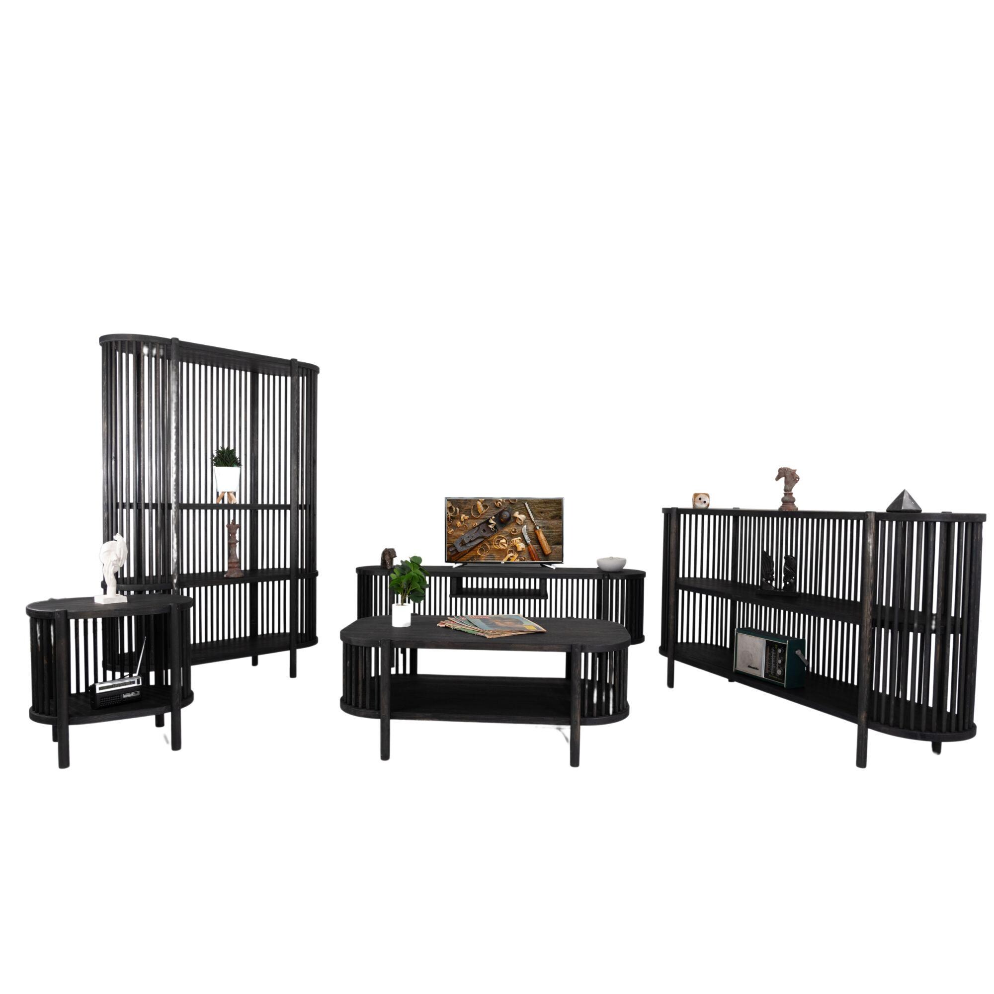 Slatted Solid Wood Console – Handmade Entryway Sideboard – Japandi ...