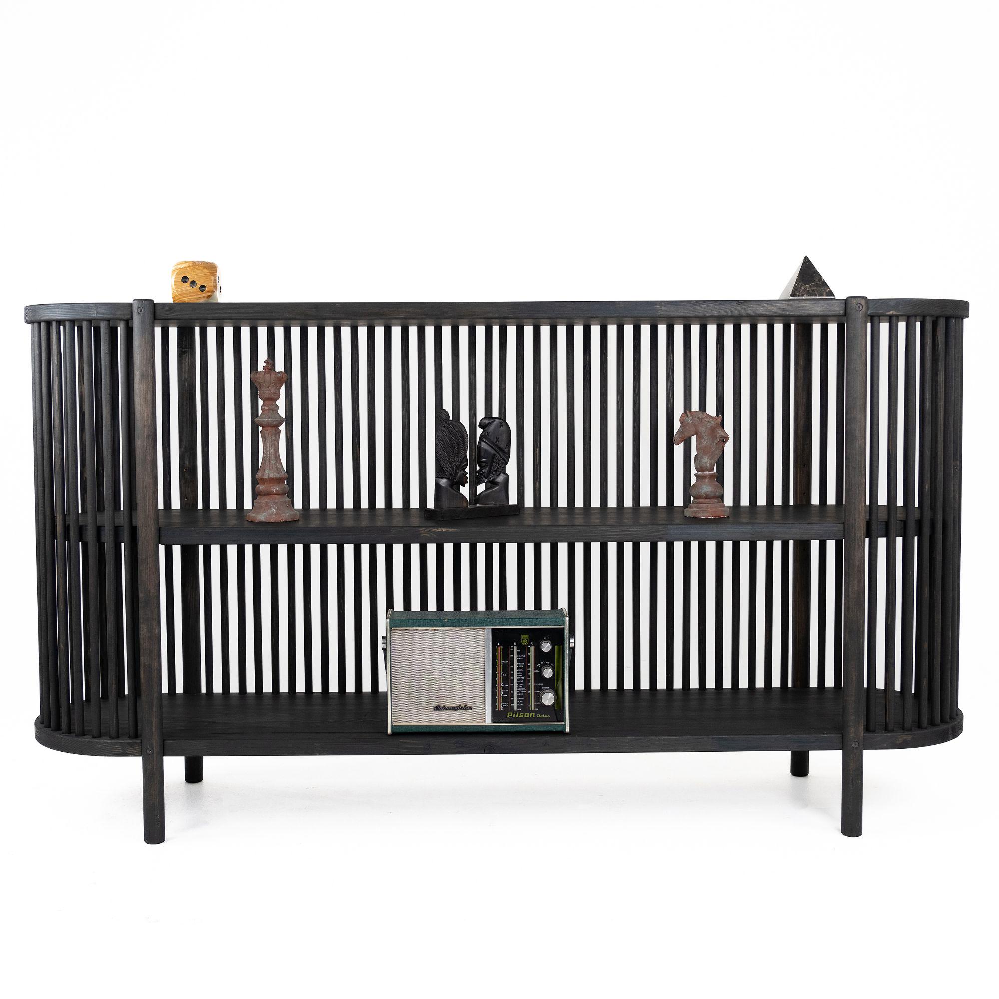 Slatted Solid Wood Console – Handmade Entryway Sideboard – Japandi ...