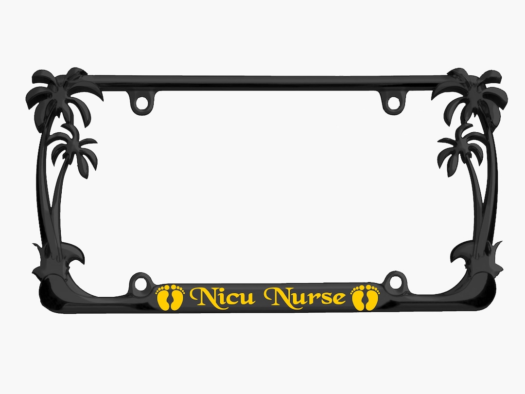 Nicu Nurse Heavy Duty Metal Car License Plate Frame Auto Tag Holder - Etsy