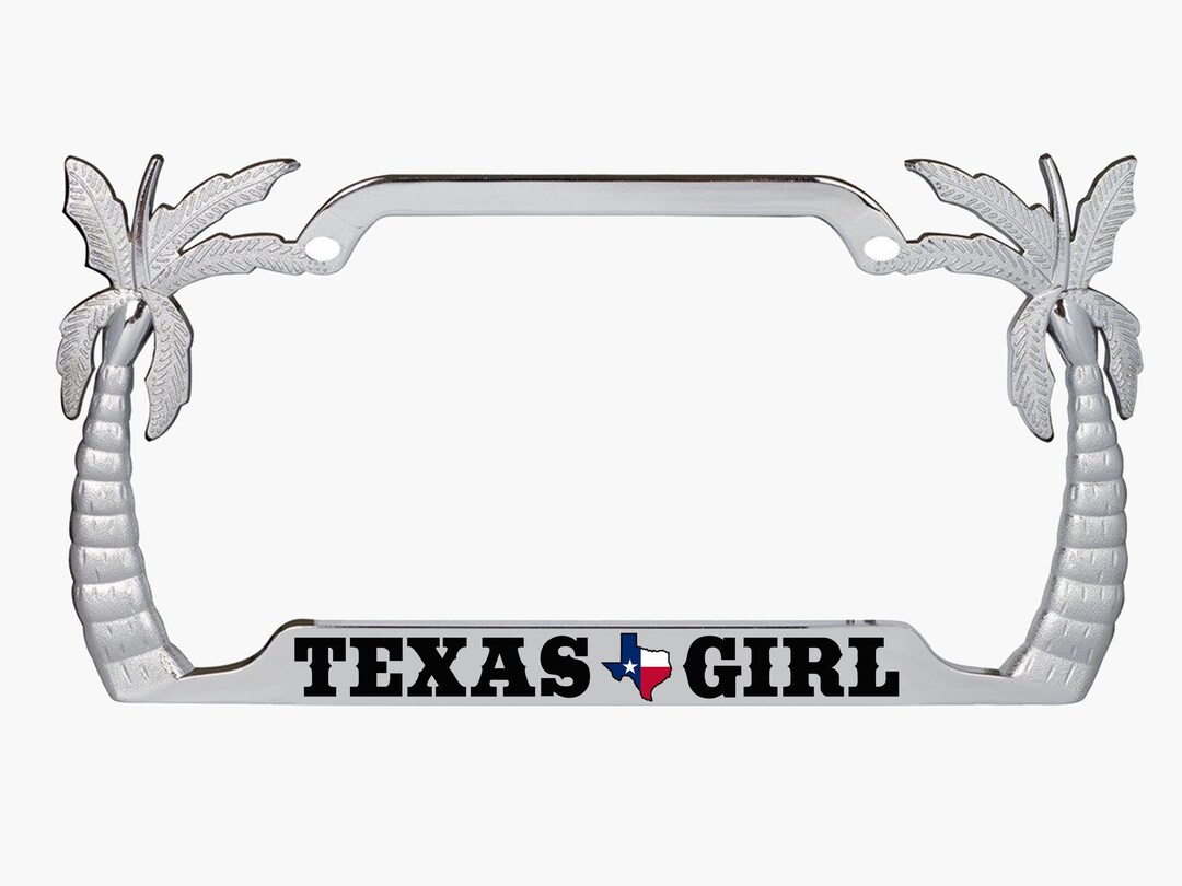 Texas Girl Style Metal License Plate Frame Personalized/car Accessories ...