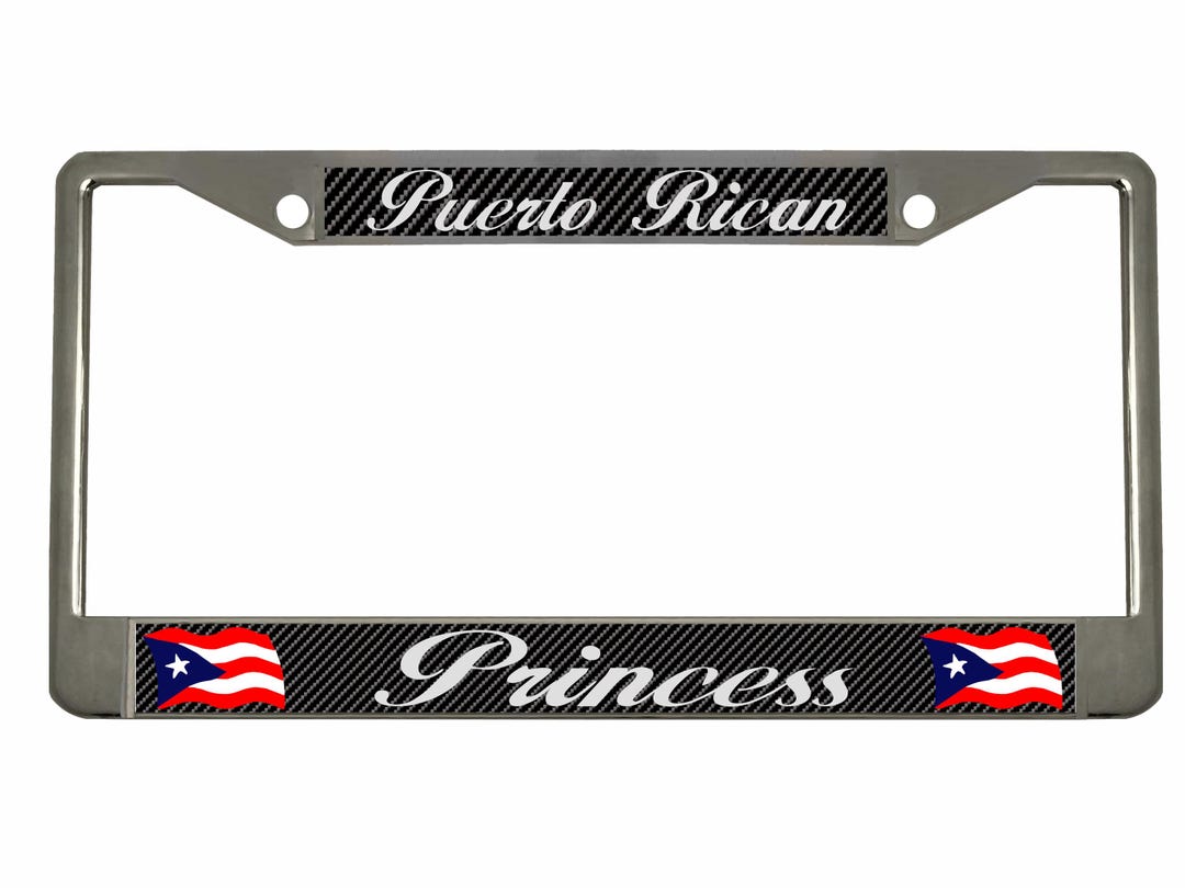 Puerto Rican Princess Style Heavy Duty Metal License Plate Frame/car ...
