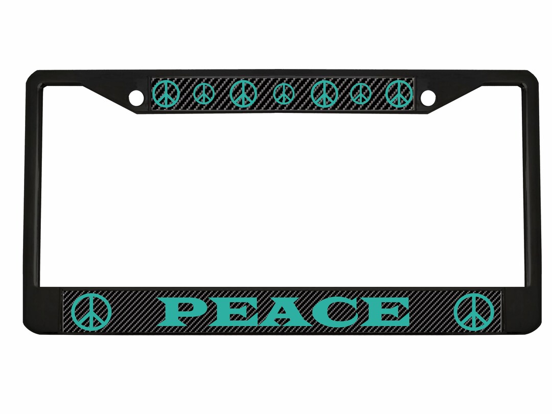 Peace Sign Style Metal License Plate Frame/car Accessories Car Tag ...