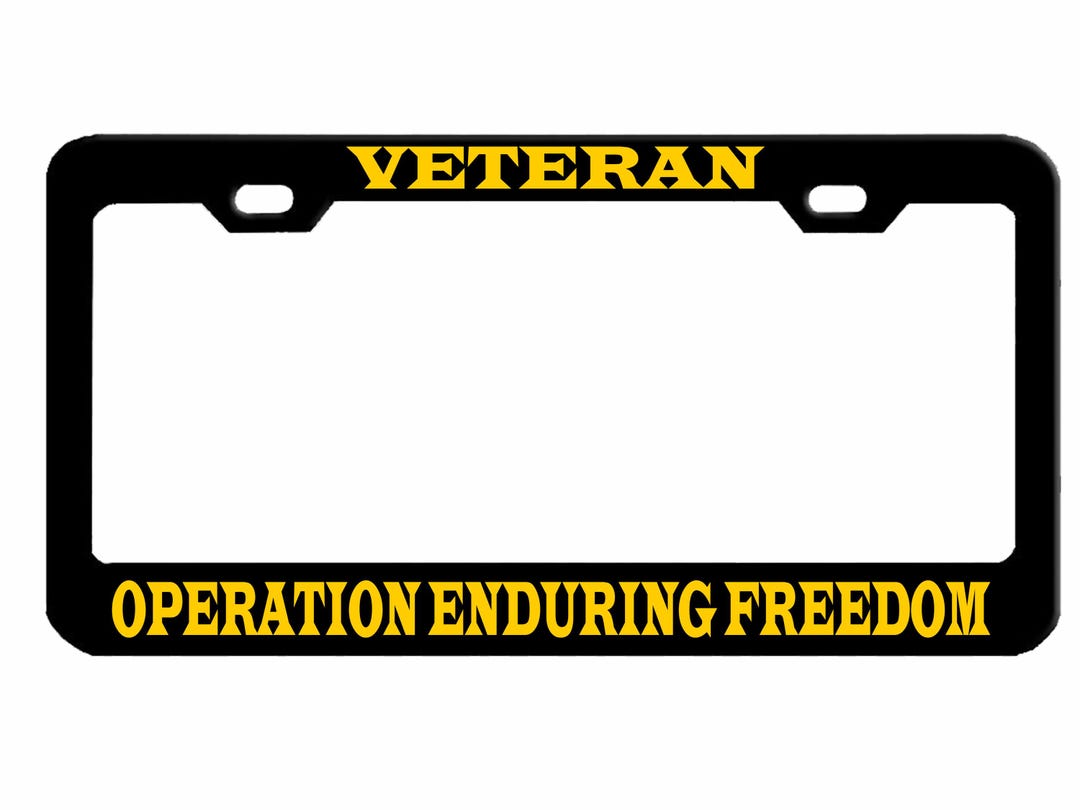 Operation Enduring Freedom License Plate Frame: Personalized Car Tag ...